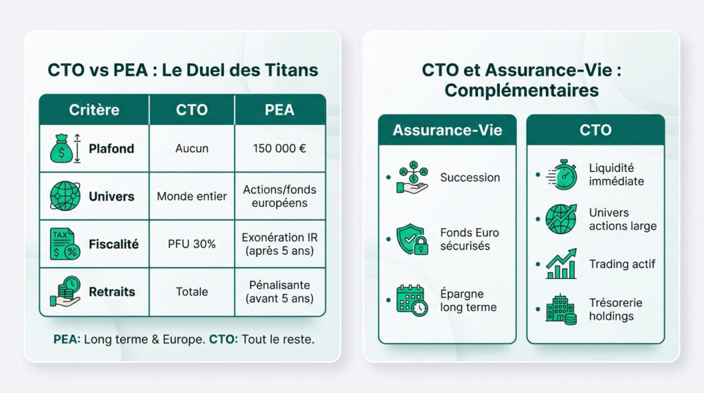 CTO bourse 📈 - Guide complet, frais et fiscalité [2026]